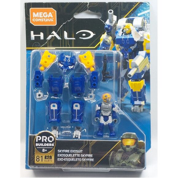Mega | Toys | Mega Construx Halo Pro Builders H4 Marine Skyfire Exosuit ...